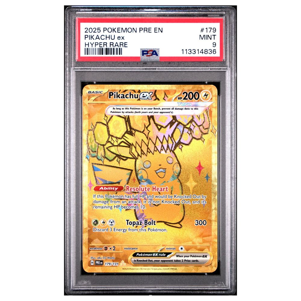Pokémon Pikachu ex Hyper Rare – Prismatic Evolutions 2025 – PSA 9 ...
